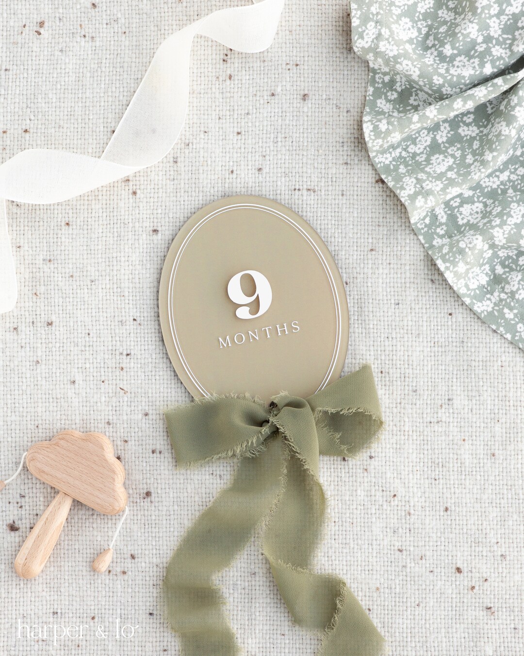 Acrylic Oval Trim Milestone Cards | Monthly Milestone Plaque Markers ...