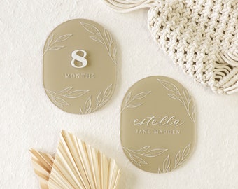 Acrylic Star Arch Milestone Cards Monthly Milestone Markers Boho ...