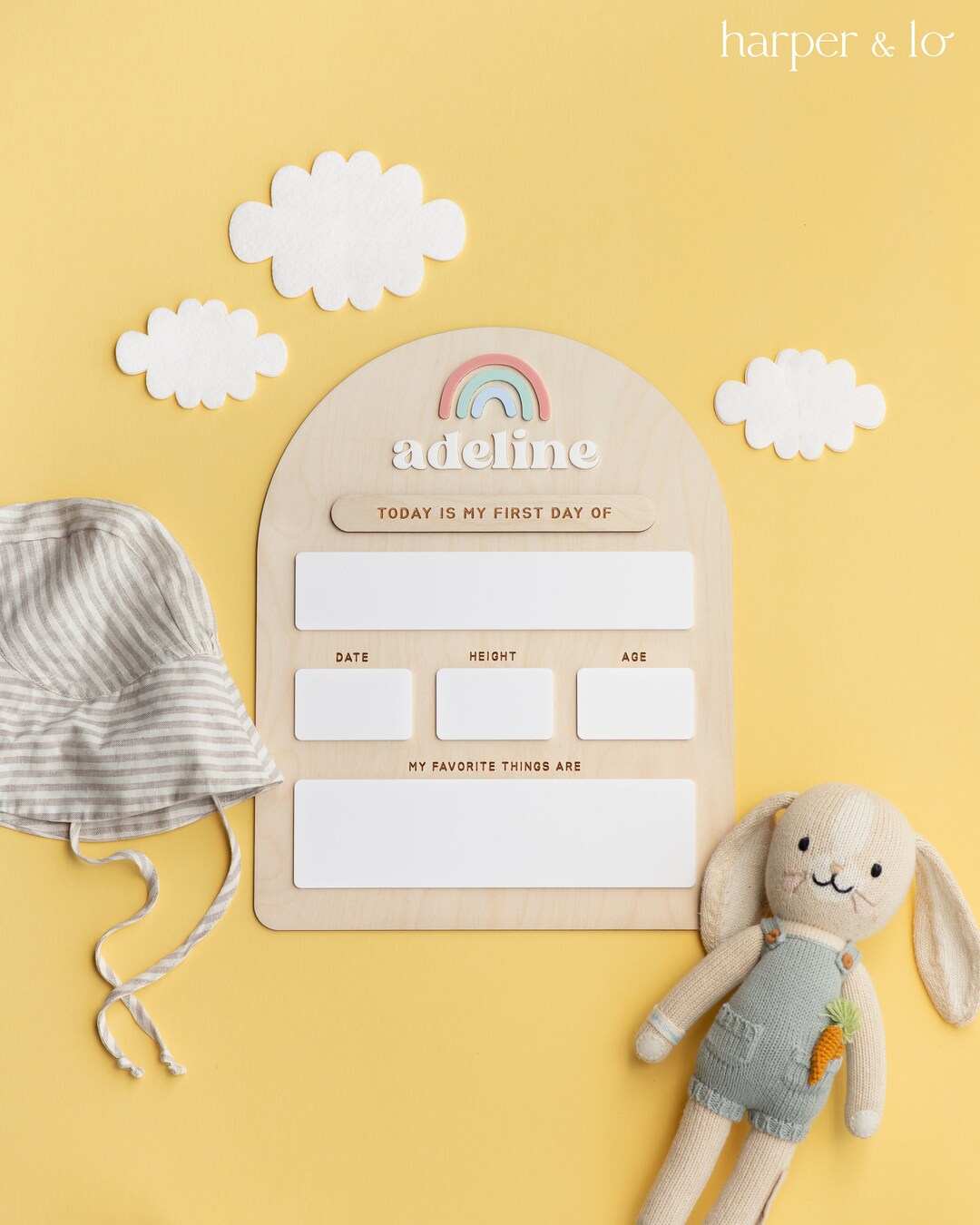 Personalized Interchangeable Rainbow Last Day of School Sign, Custom ...