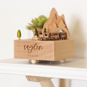 Personalized Musical Train Carousel | Custom Keepsakes Heirloom ...