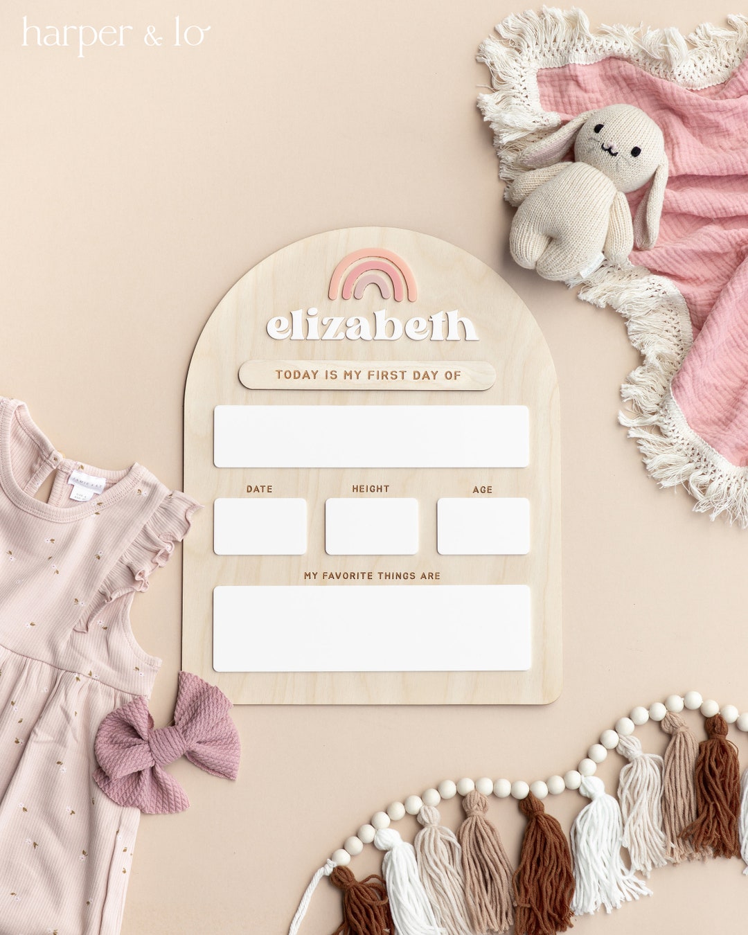 Personalized Rainbow Last Day of School Sign, Custom First Day of ...