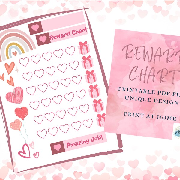 Heart Reward Chart Stickers - Etsy