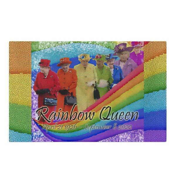 Queen Elizabeth Rainbow Tea Towels - Etsy