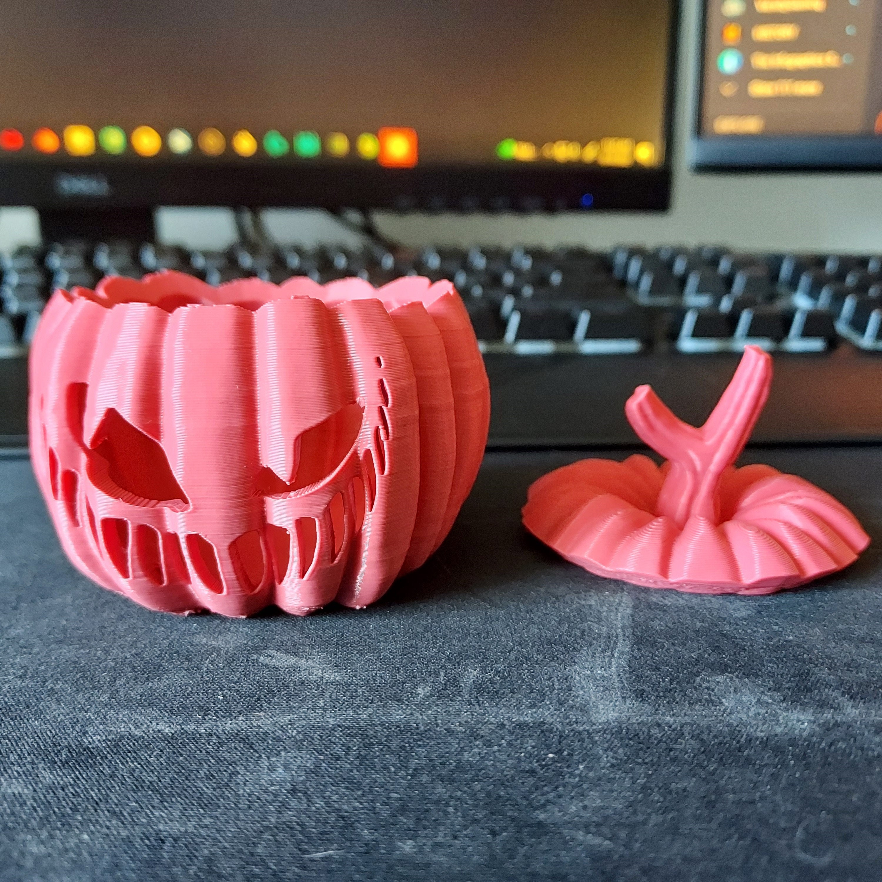 Jack-o-lantern 3D Print STL File Tea Light LED Candle Holder - Candy ...