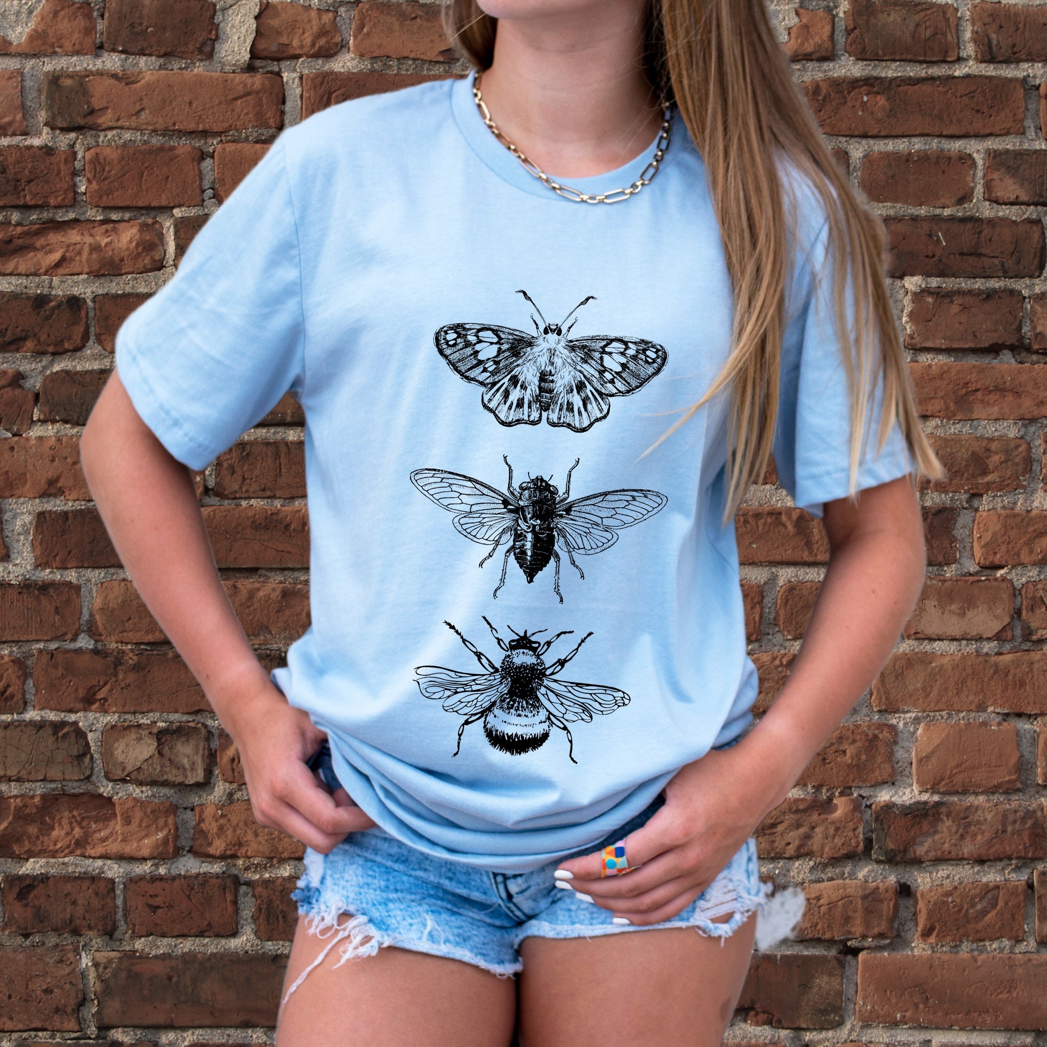 Insect Shirt Bug Tshirt Cicada T Shirt Moth T-shirt Bumblebee Top ...