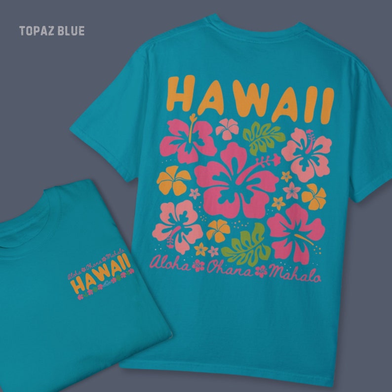 Hawaii Shirt Hibiscus Tshirt Aloha Ohana Mahalo Graphic Tees Tropical ...