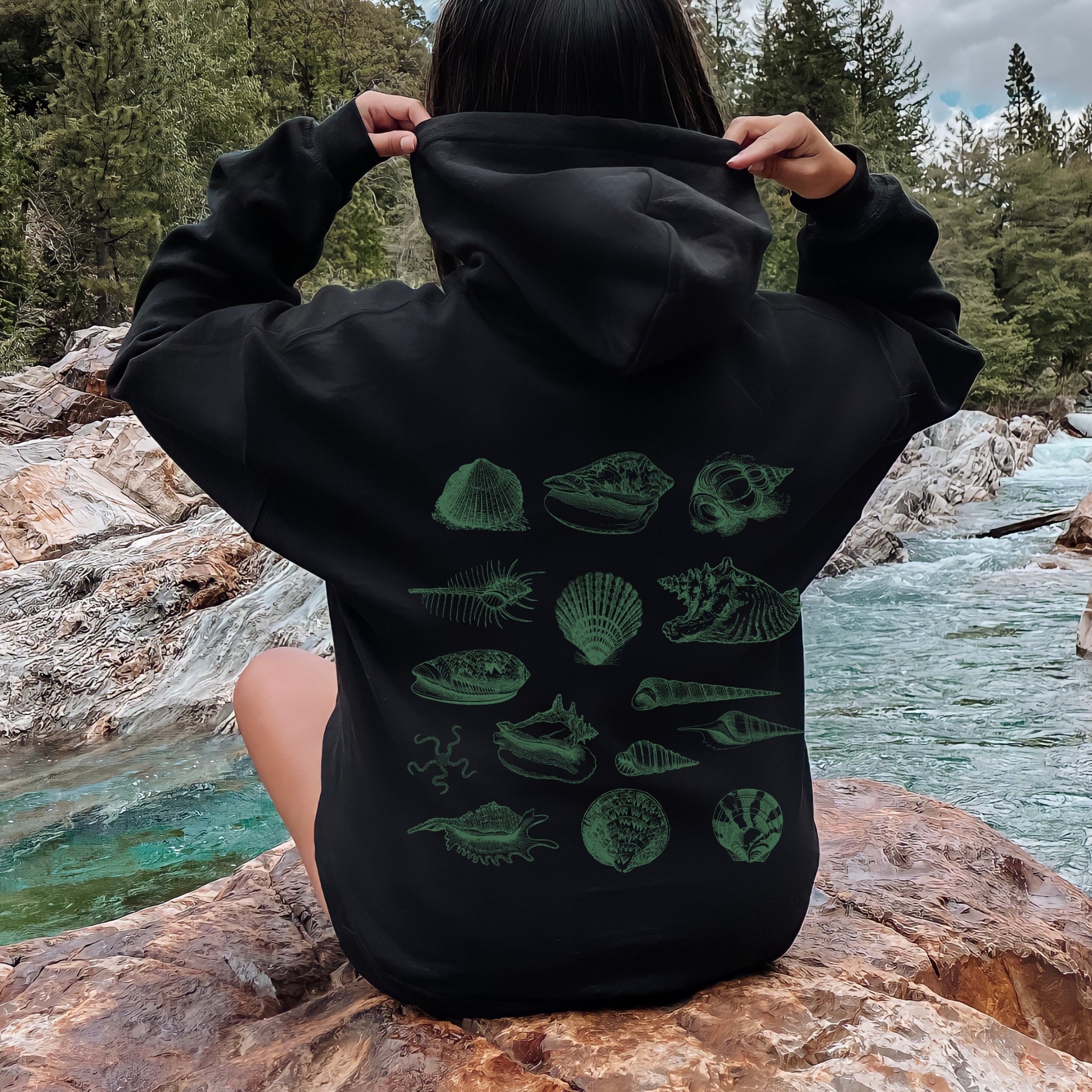 Seashell Hoodie Coconut Girl Clothes Ocean Inspired Beach Stuff ...