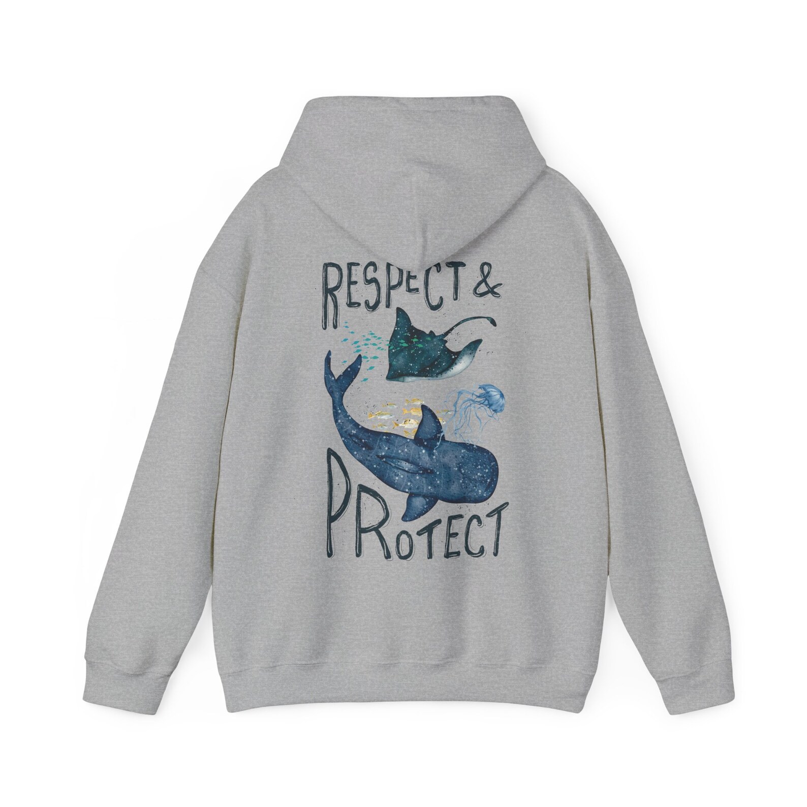Whale Shark Hoodie Respect and Protect Ocean Inspired Style Coconut ...