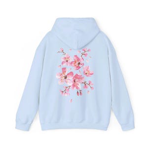 Cherry Blossom Hoodie Sakura Sweatshirt Flower Aesthetic Floral Top ...