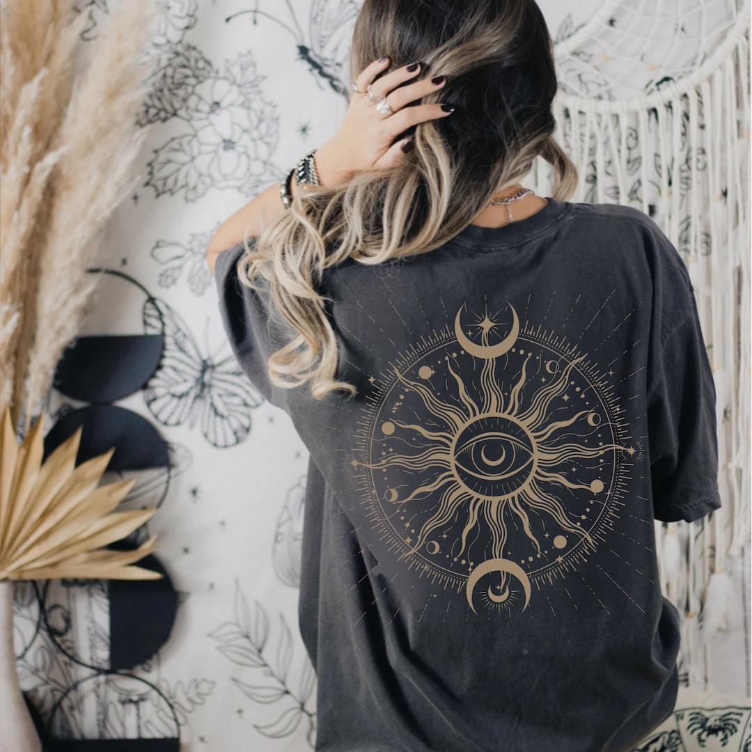 Mystical Eye Shirt Witchy Clothes Mystical Graphic Tees Celestial Sun ...