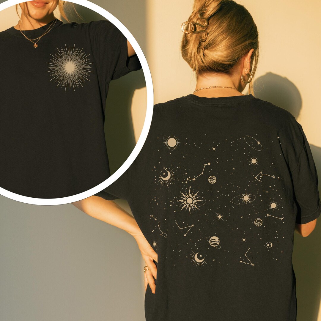 Sun Moon Stars Shirt Celestial Stars Tshirt Mystical Moon T Shirt ...