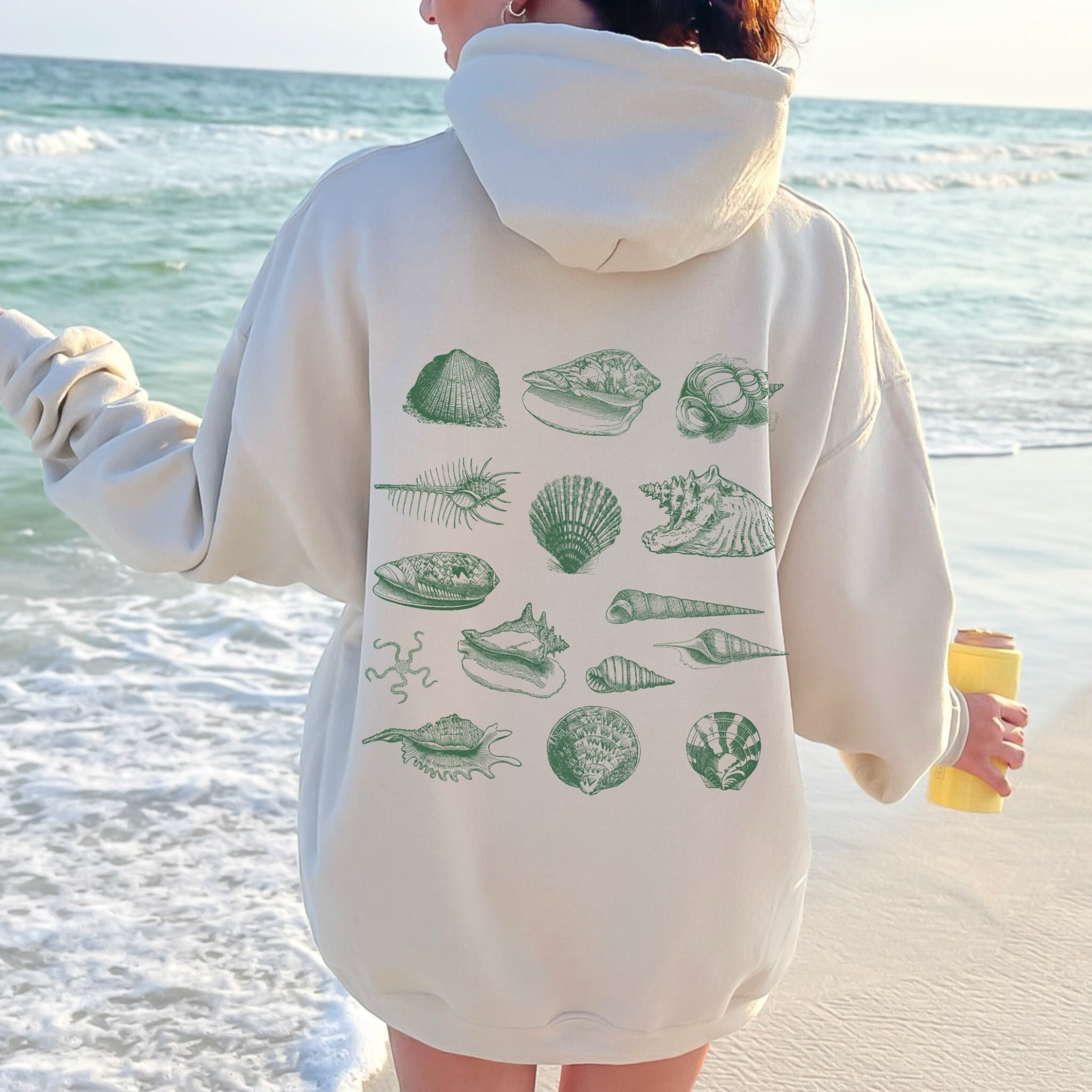 Seashell Hoodie Coconut Girl Clothes Ocean Inspired Beach Stuff ...
