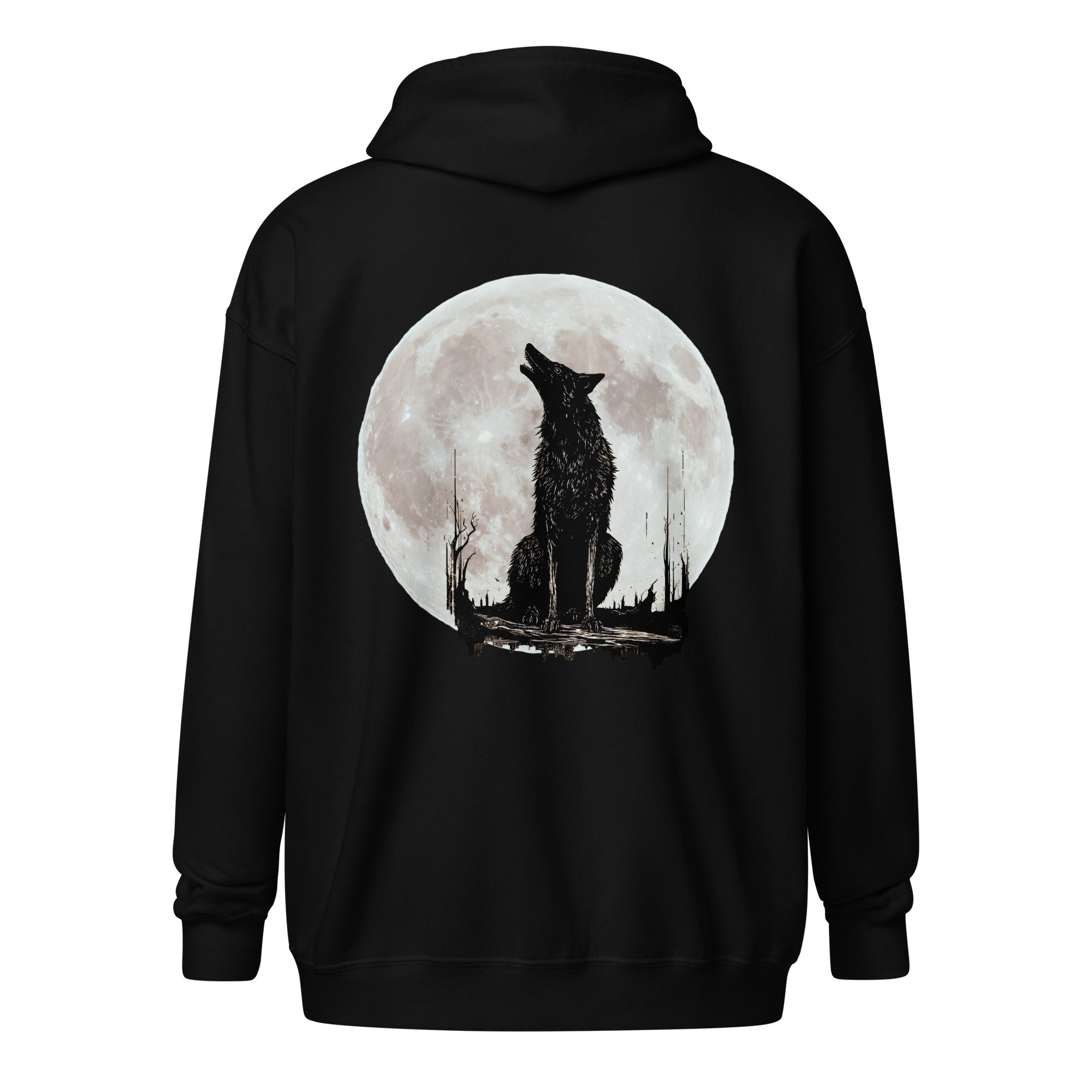 Wolf Jacket Wolf Hoodie Wolf Sweatshirt Fleece Jacket Oversized Zip up ...