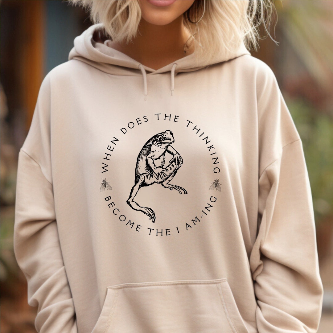 Unimpressed Frog Hoodies Fleece Hoodie Sweatshirt Pastel Pink Hooded ...