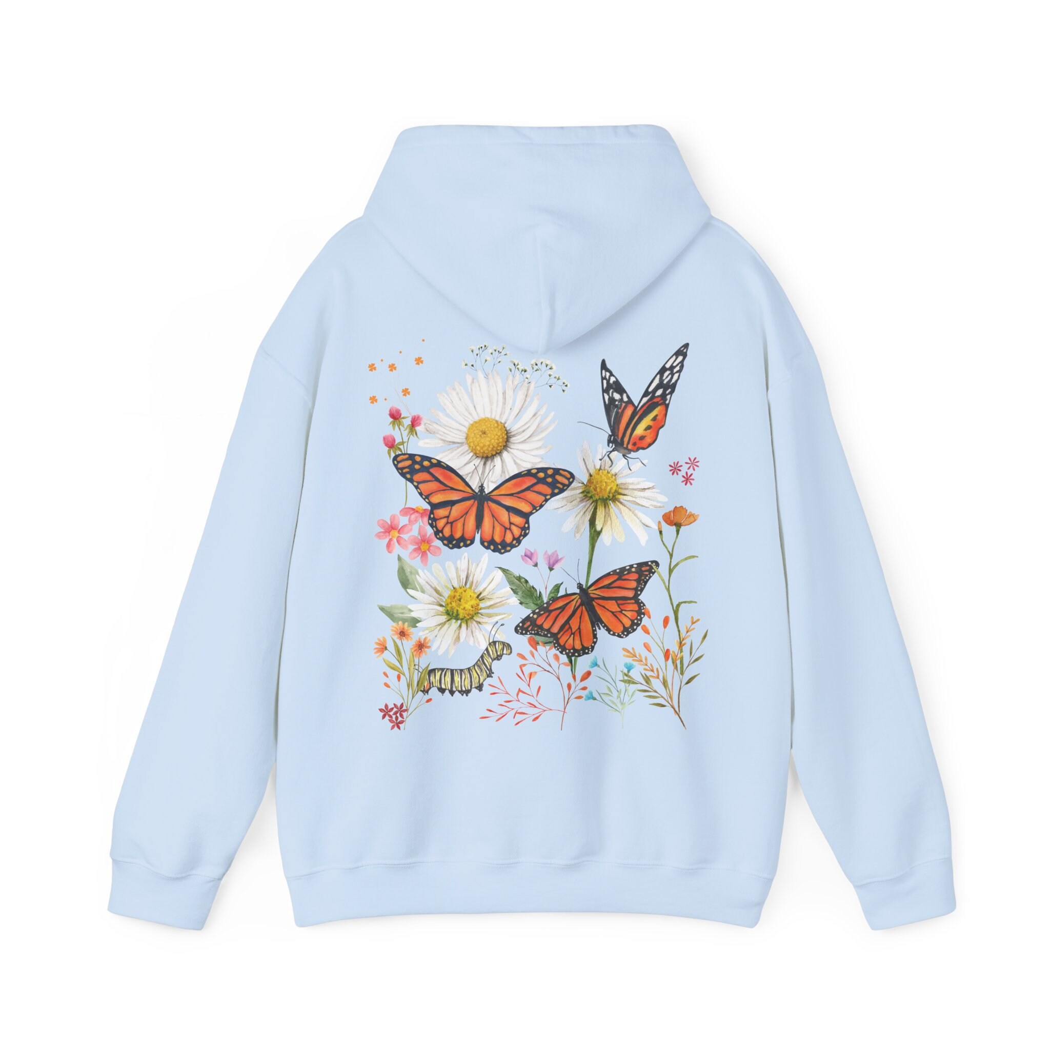 Butterfly Hoodie Cottagecore Clothes Floral Sweatshirt Daisy Shirt ...