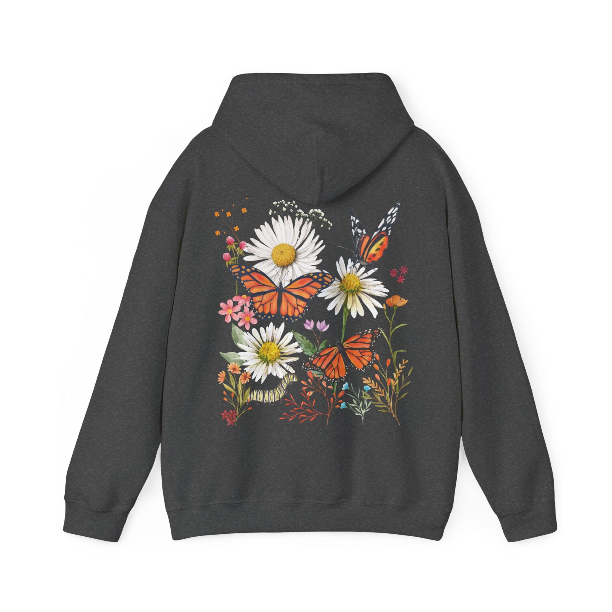 Butterfly Hoodie Cottagecore Clothes Floral Sweatshirt Daisy Shirt ...