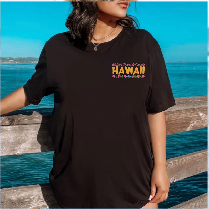 Hawaii Shirt Hibiscus Tshirt Aloha Ohana Mahalo Graphic Tees Tropical ...