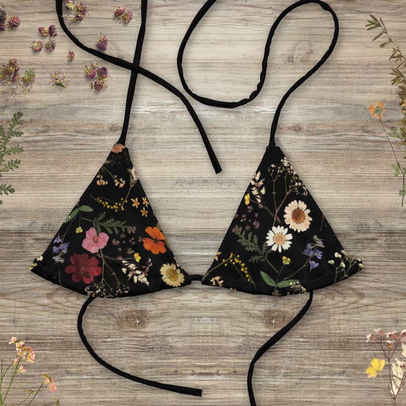 Bikini With Yellow Flowers - Etsy