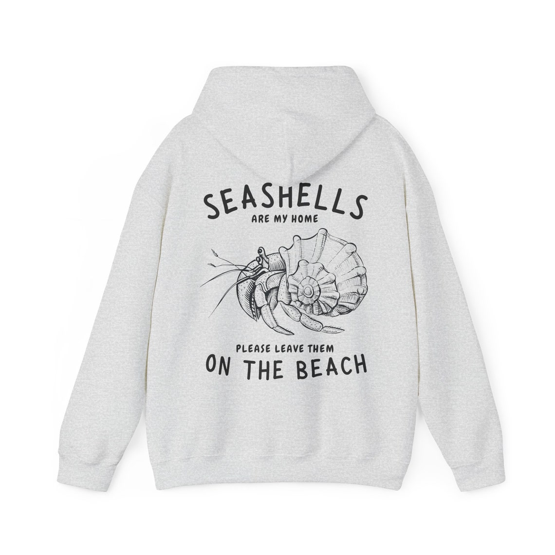 Hermit Crab Hoodie Sweatshirt Seashells on the Beach Hooded Sweater ...