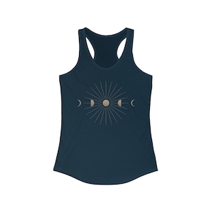 Mystical Moon Phase Tank Top Celestial Shirt Witchy Racerback Tank ...