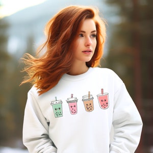 Milk Tea Sweatshirt | Bubble Tea Sweatshirt | Boba Tea Sweatshirt ...