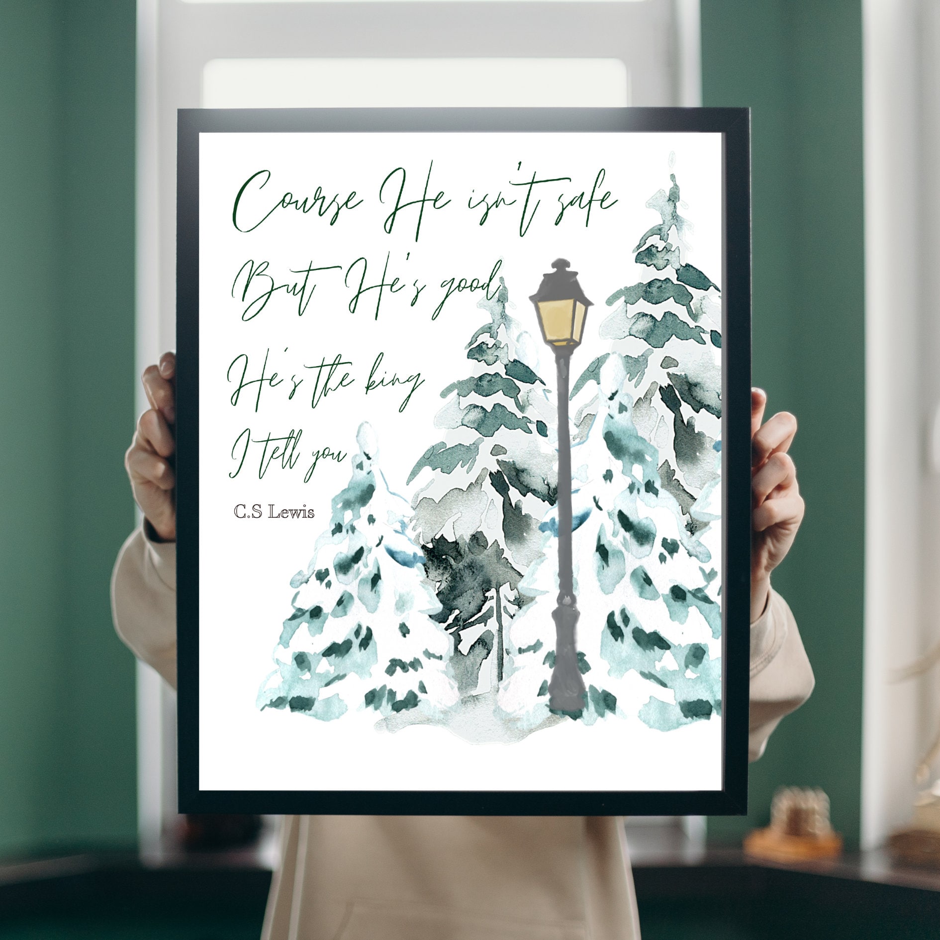 CS Lewis Chronicles of Narnia Aslan: Digital Wall Art - Etsy