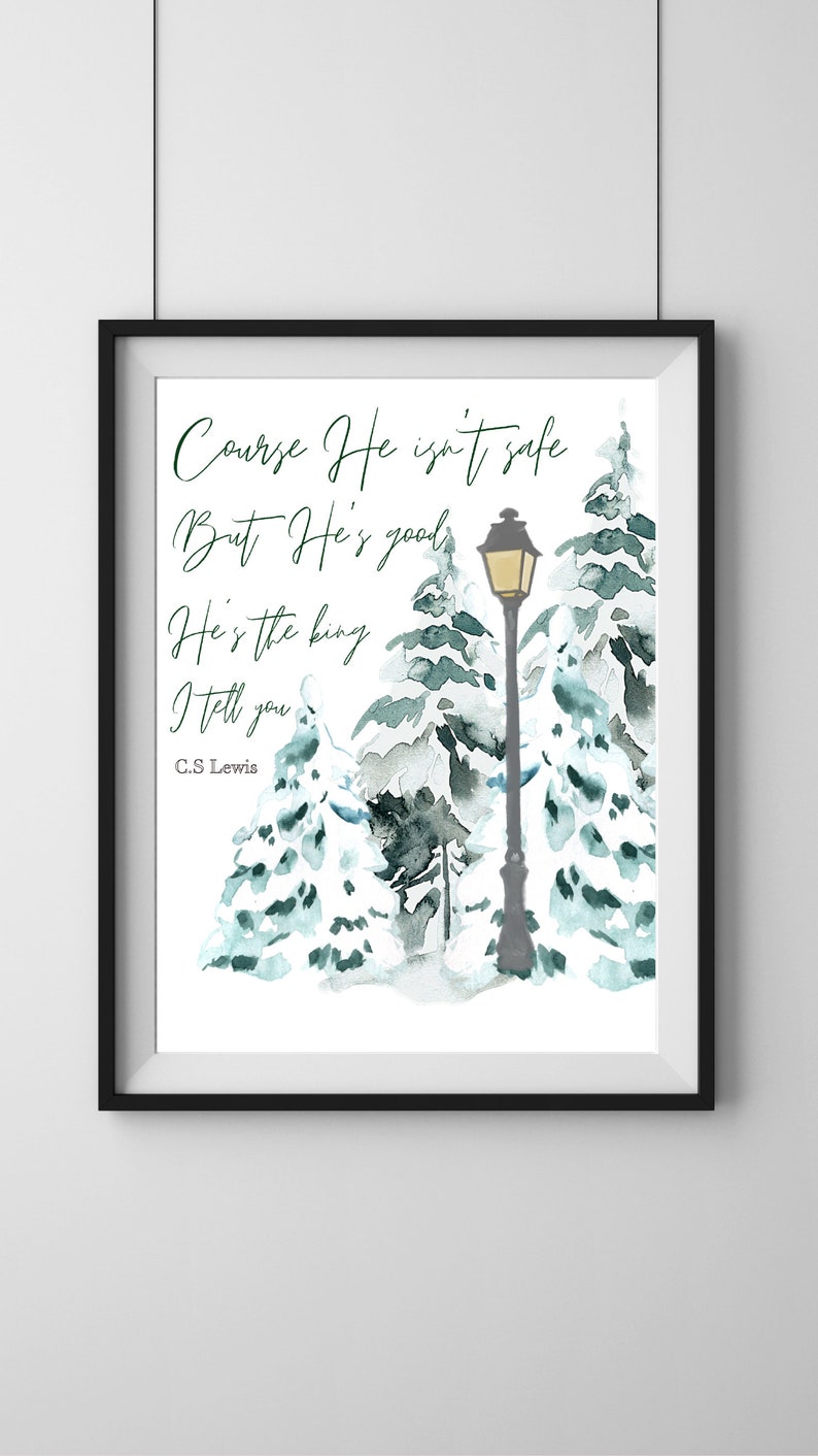 CS Lewis Chronicles of Narnia Aslan: Digital Wall Art - Etsy