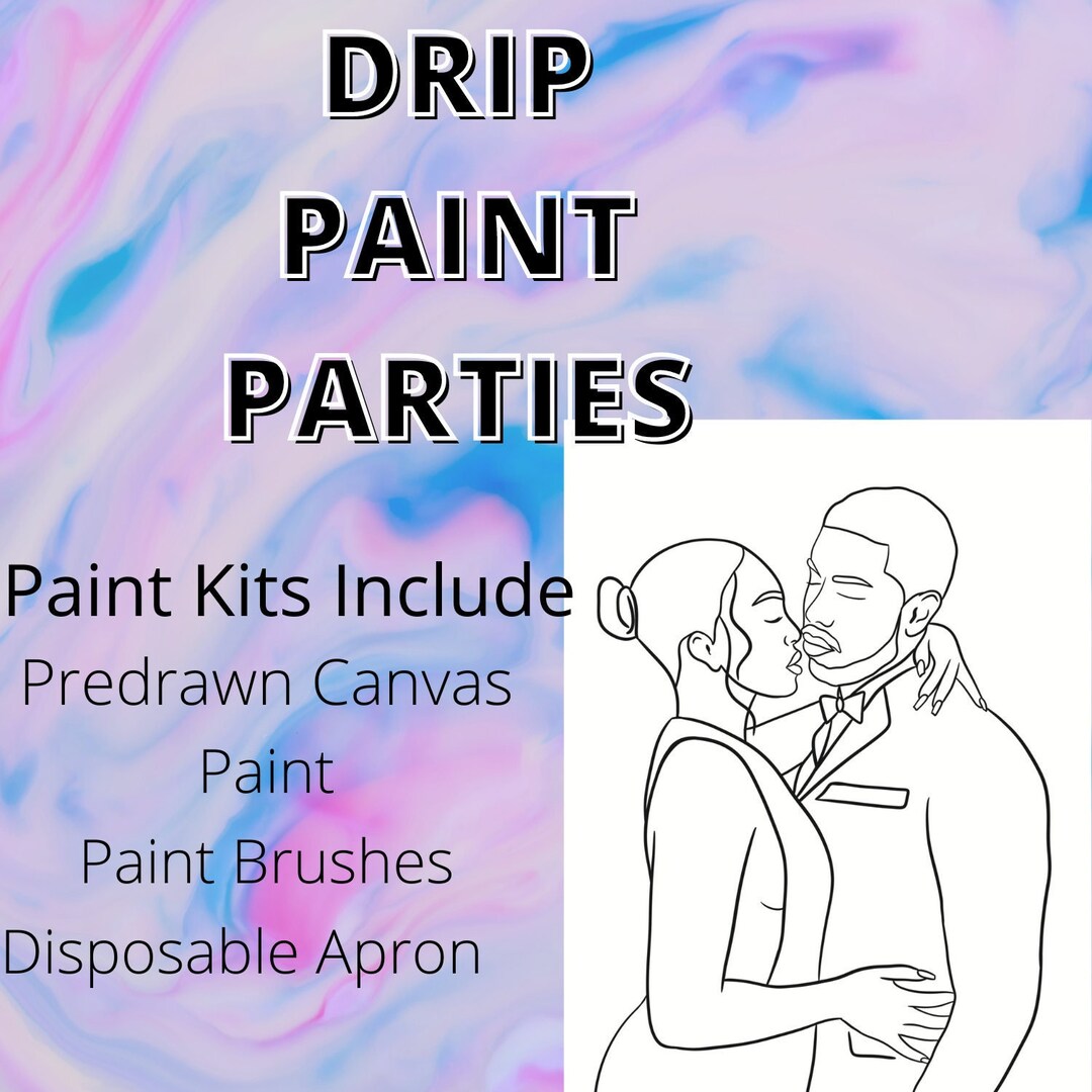 Couple Goals/paint Party/sip and Paint/pre-drawn Canvas/art Party - Etsy