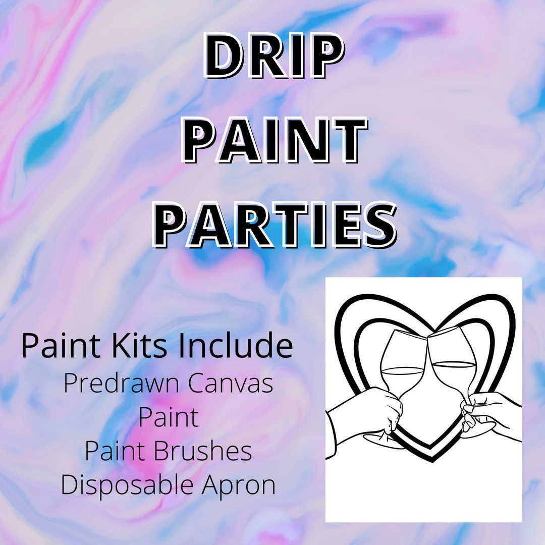 Cheers/paint Party/ Sip and Paint/ Pre Drawn Canvas/ Art Party - Etsy