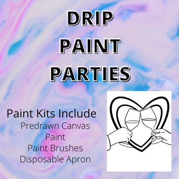 Cheers/paint Party/ Sip and Paint/ Pre Drawn Canvas/ Art Party - Etsy