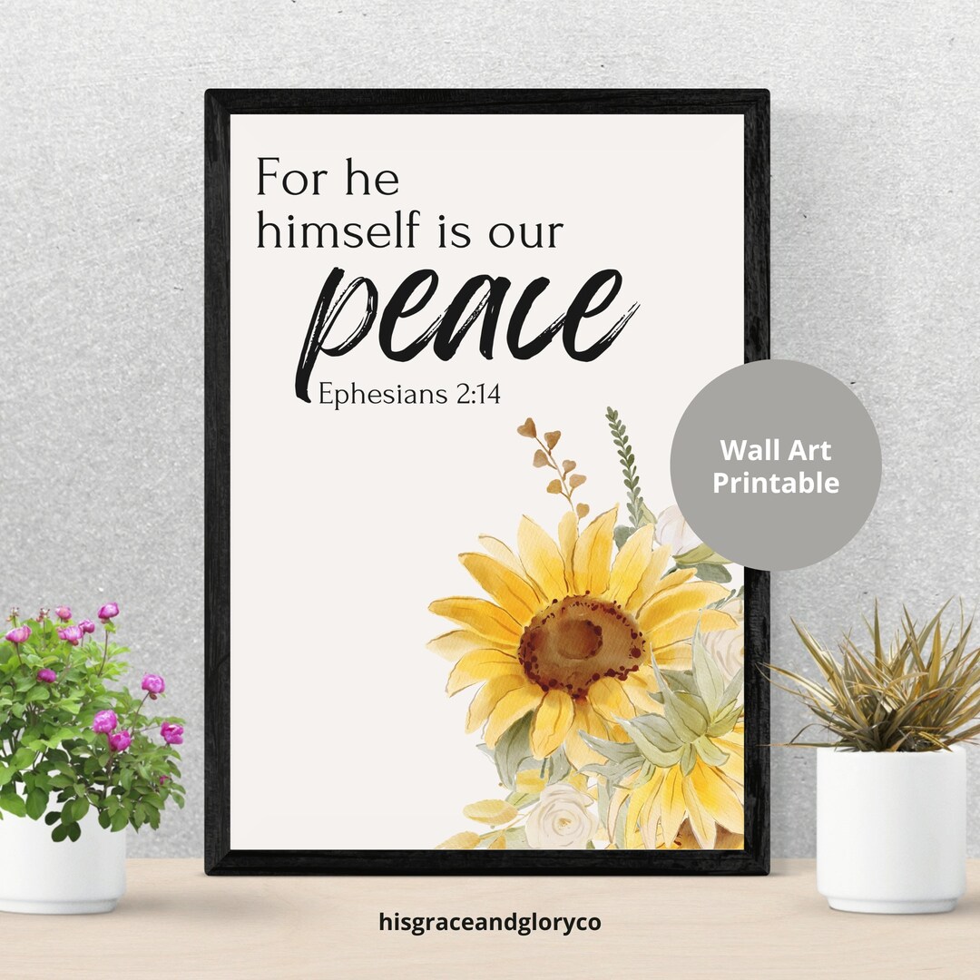 Bible Verse Print, Scripture Art, Botanical Art, Christian Gift, for He ...