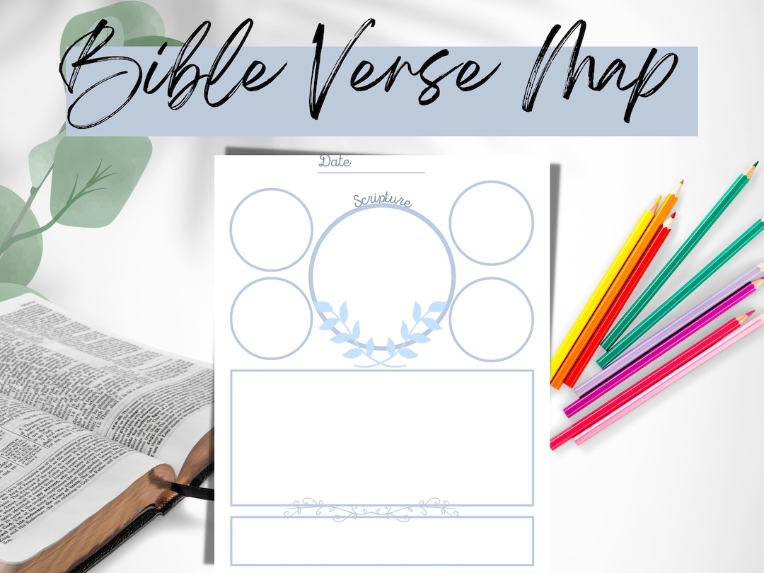 Bible Verse Mapping Printable, Bible Study Printable, Verse Map ...