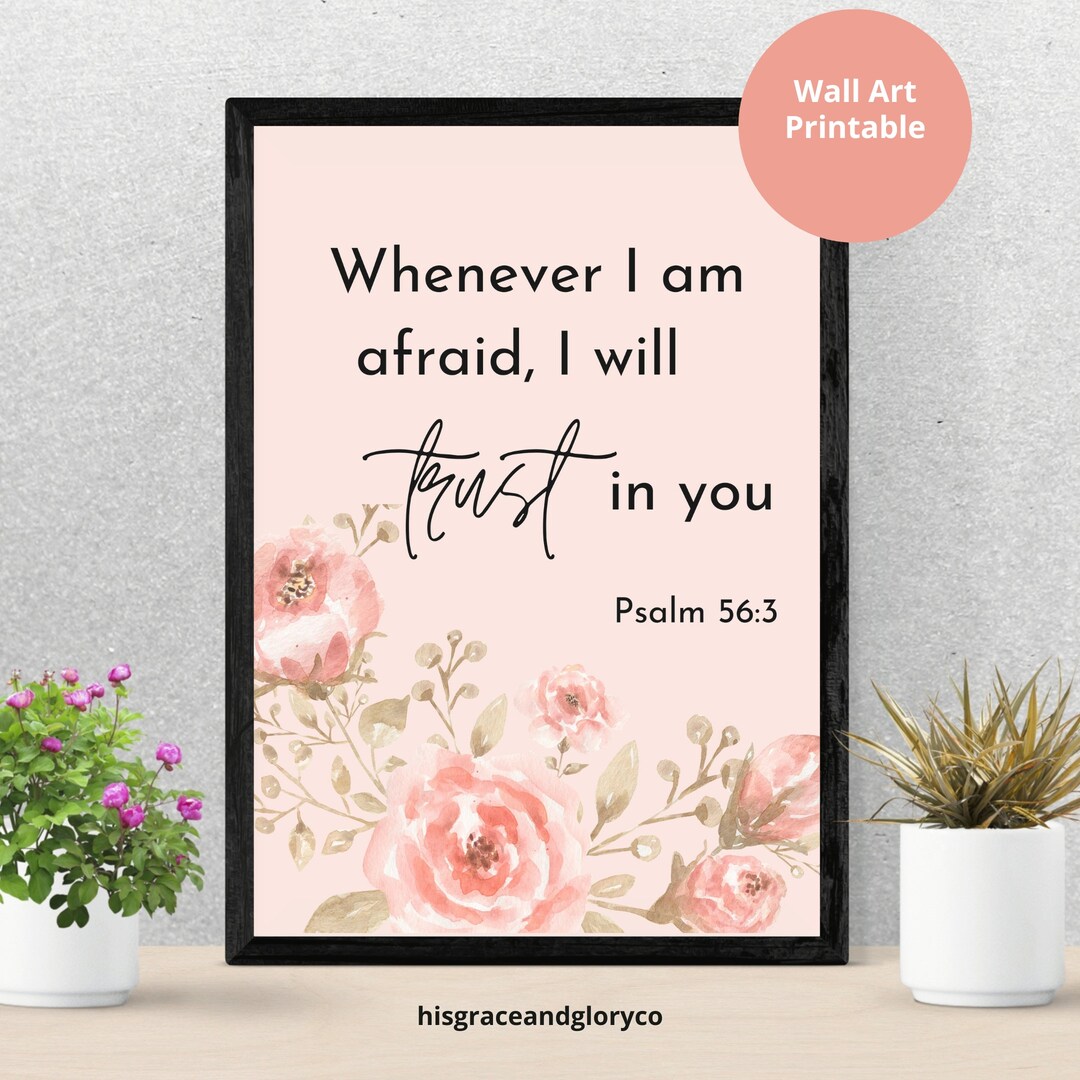 Bible Verse Print, Scripture Art, Botanical Wall Art Print, Christian ...