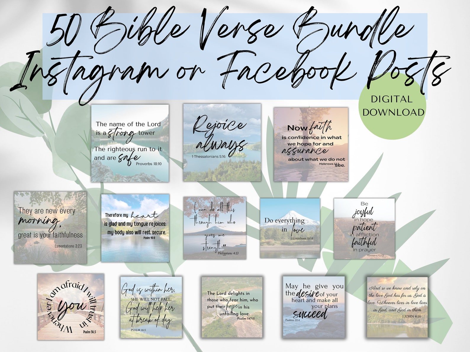 50 Christian Instagram Post Templates Bible Verse Templates Church ...