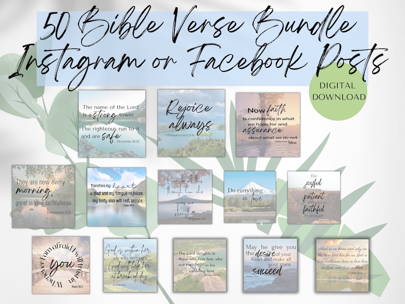 50 Christian Instagram Post Templates Bible Verse Templates Church ...