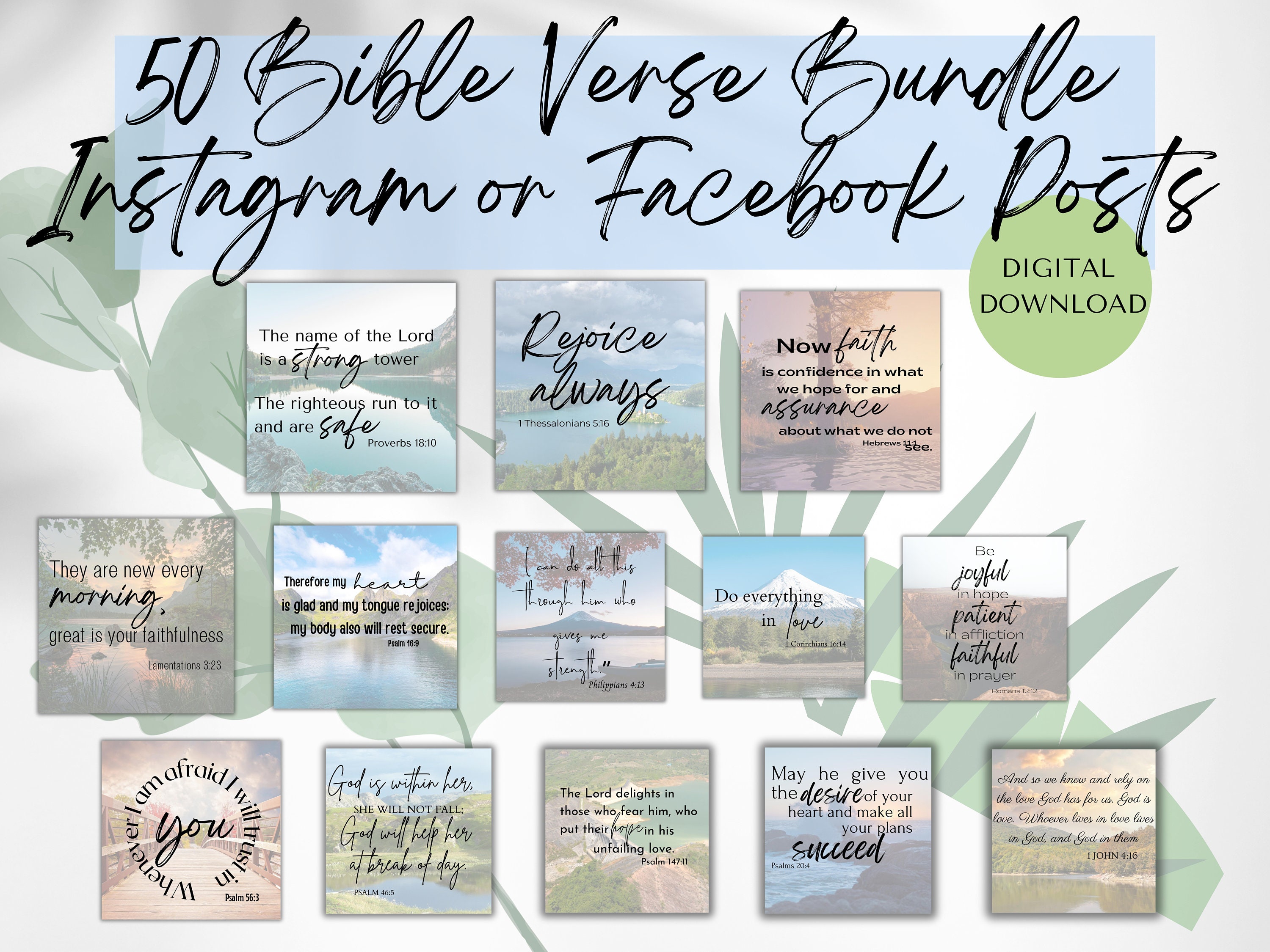 50 Christian Instagram Post Templates Bible Verse Templates Church ...