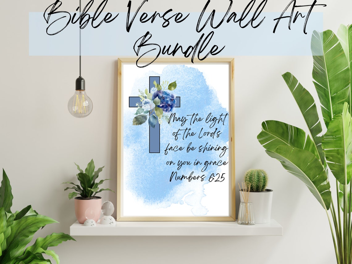 Printable Bible Verse Wall Art Bundle to Inspire & Encourage, 8 Bible ...