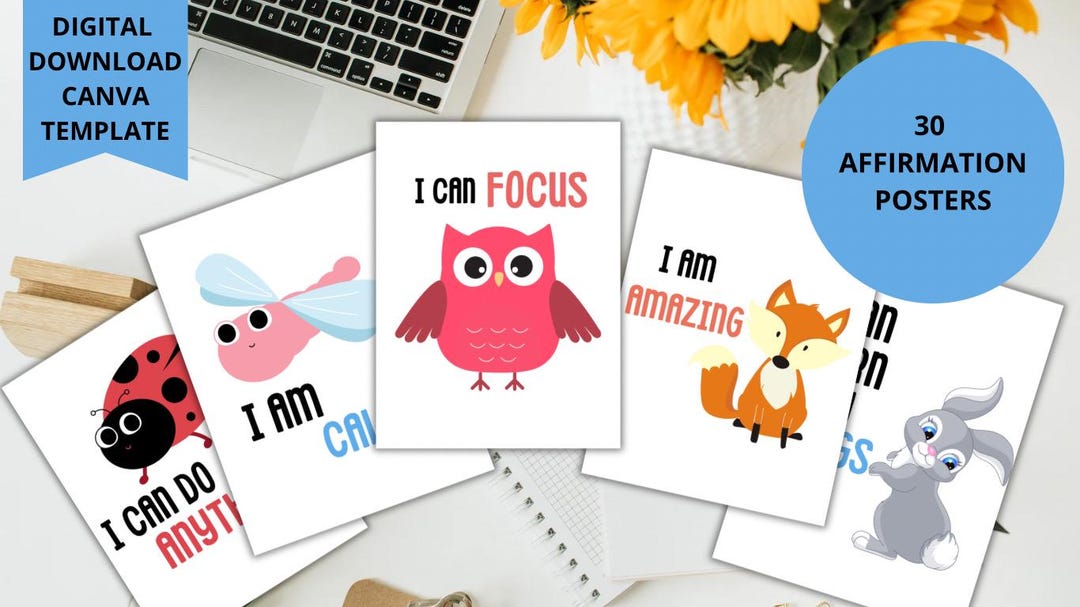 Classroom Motivation Posters – 30 Printable & Editable Canva Templates ...