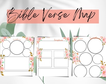 Bible Verse Mapping Bundle, Bible Study Printable, Verse Map Bundle, Womens Bible Study ...