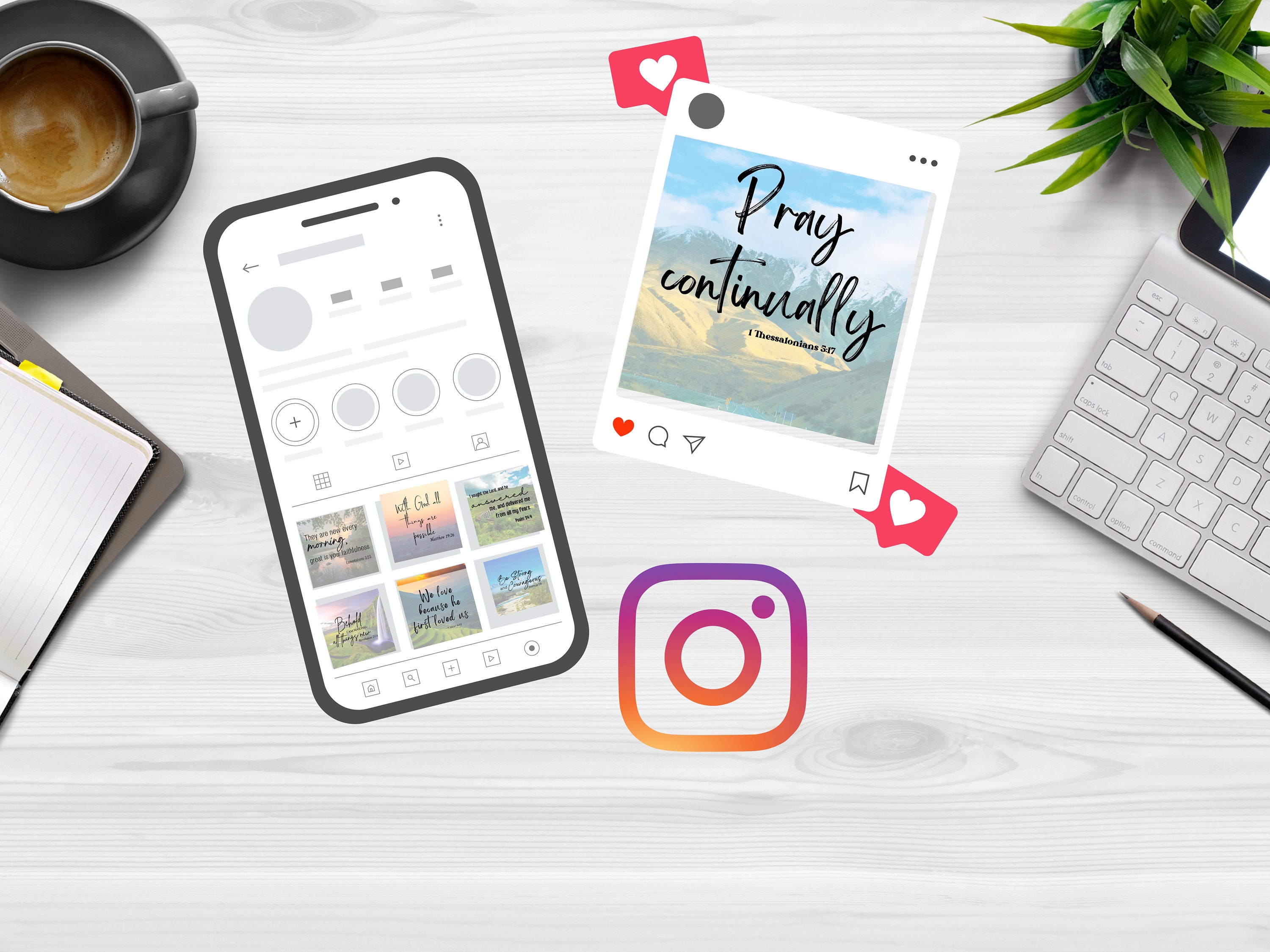 50 Christian Instagram Post Templates Bible Verse Templates Church ...