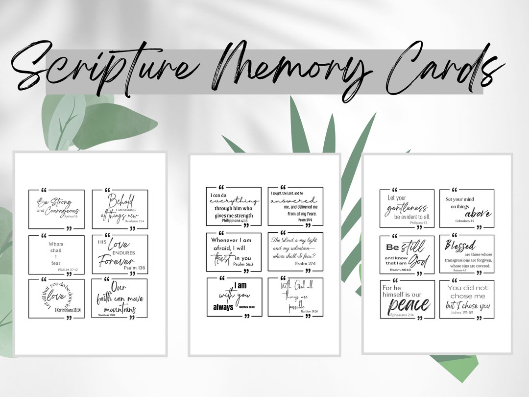 Minimalist Encouraging Bible Verses, Faith Based Memorization ...