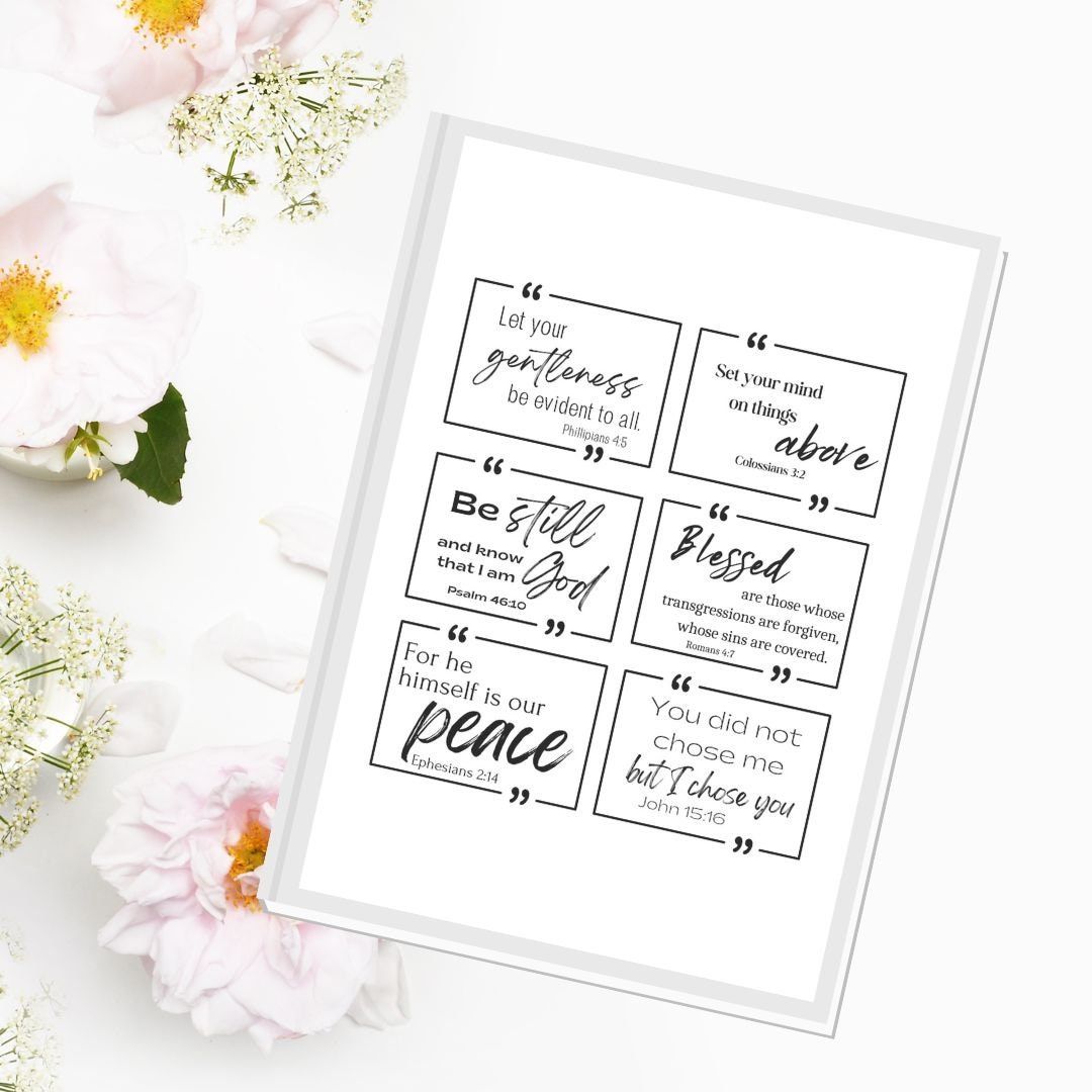 Minimalist Encouraging Bible Verses, Faith Based Memorization ...