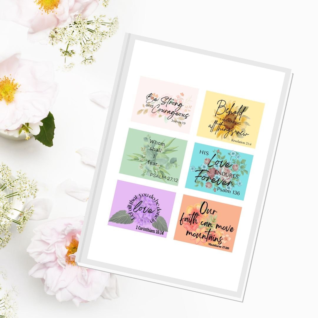 Encouraging Bible Verses, Faith Based Memorization, Printable Bible ...