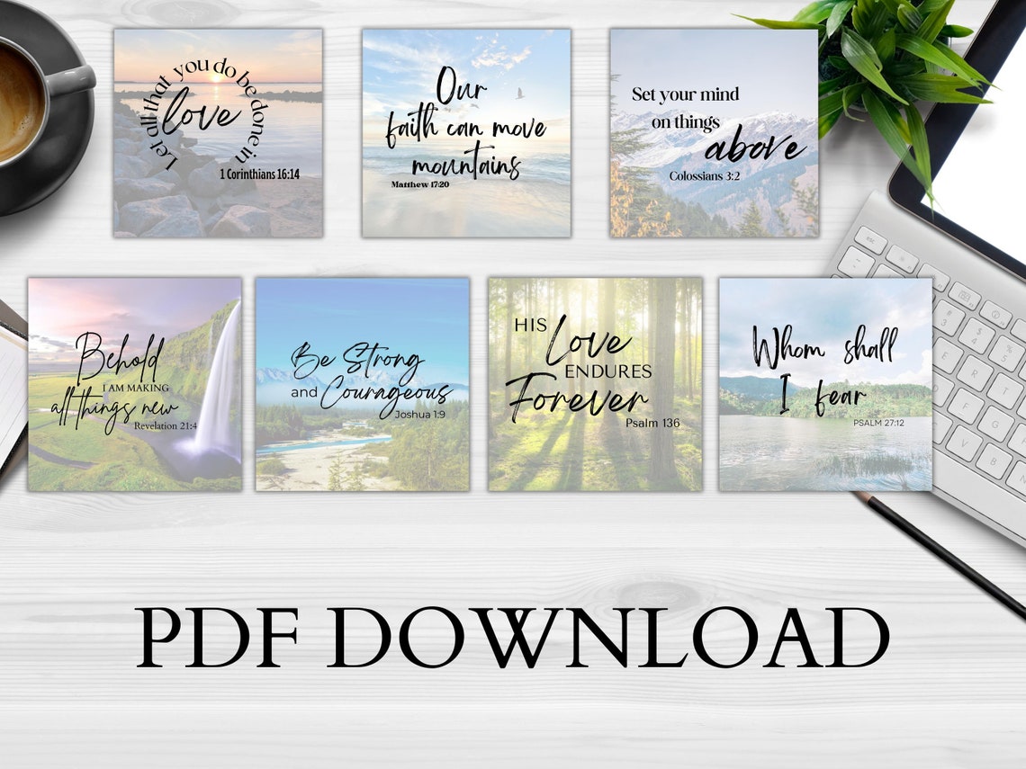 50 Christian Instagram Post Templates, Bible Verse Template, Church ...