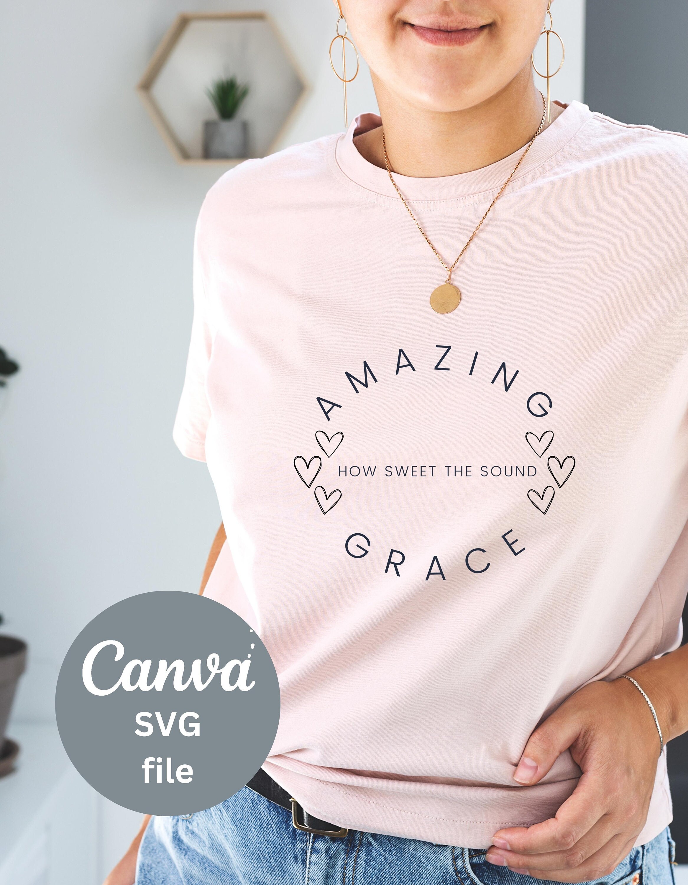 Amazing Grace SVG, Christian Svg, Bible Verse Svg, Tee Svg, Notebook ...