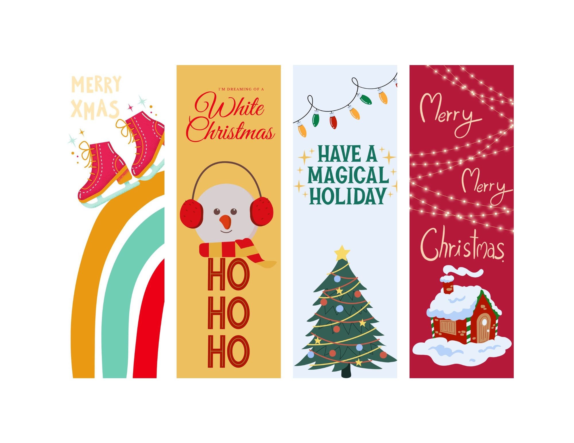 Printable Christmas Bookmarks Set of 20 Christmas Seasonal - Etsy