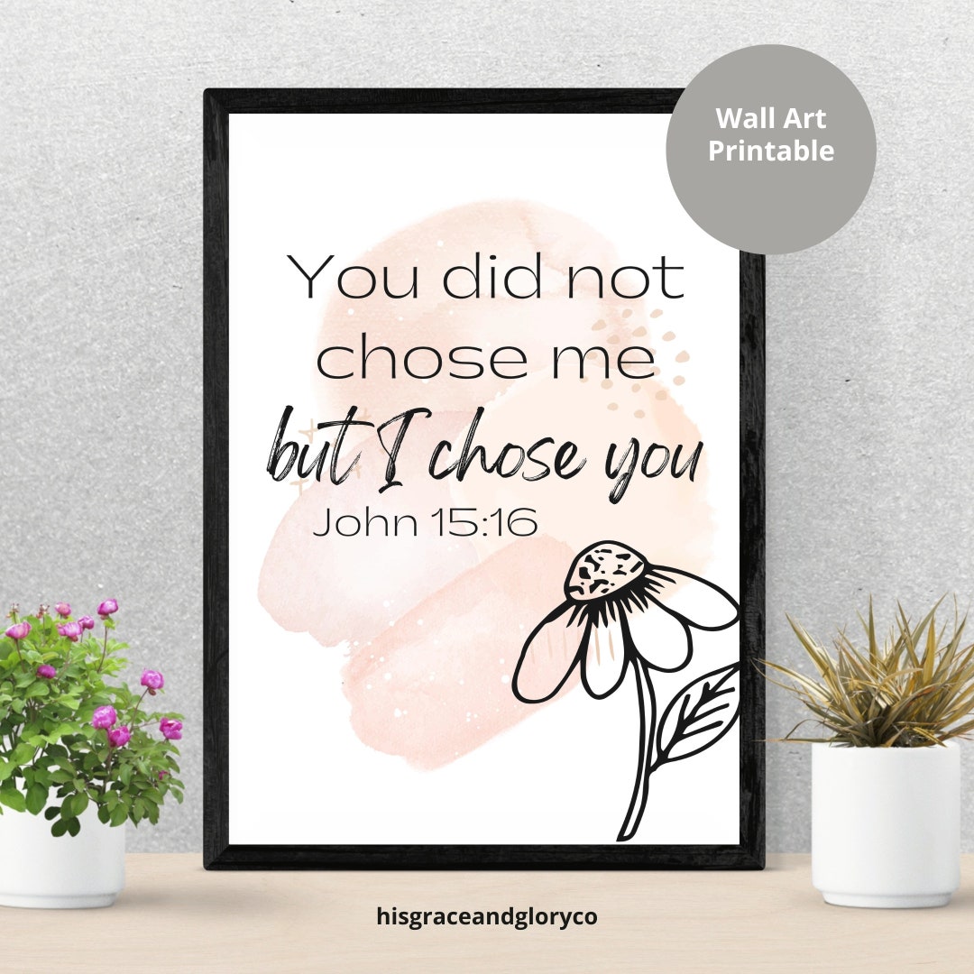 Bible Verse Wall Art, Scripture Wall Art, Botanical Wall Printable ...