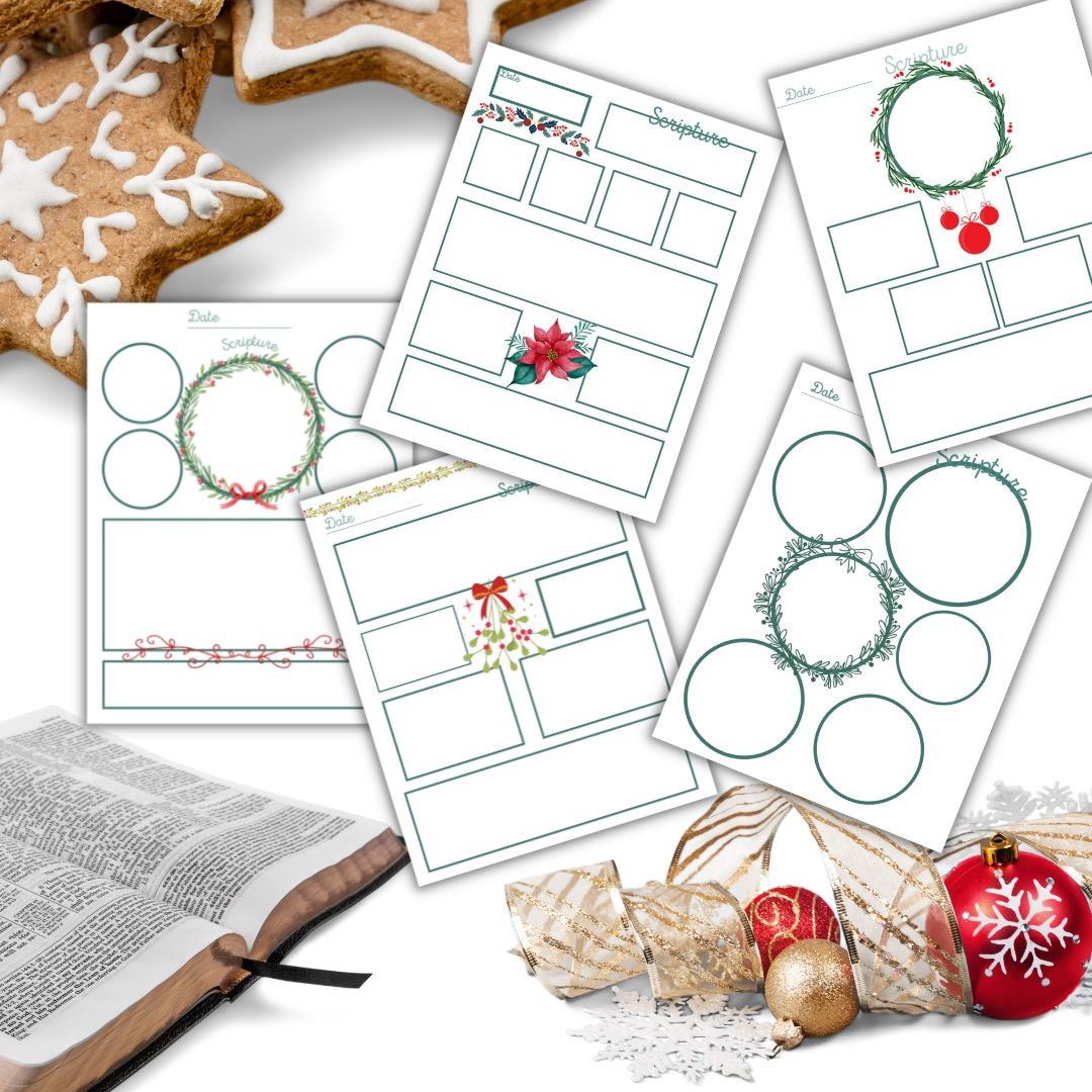 Christmas in July Bible Verse Mapping Bundle, Bible Study Print, Verse ...