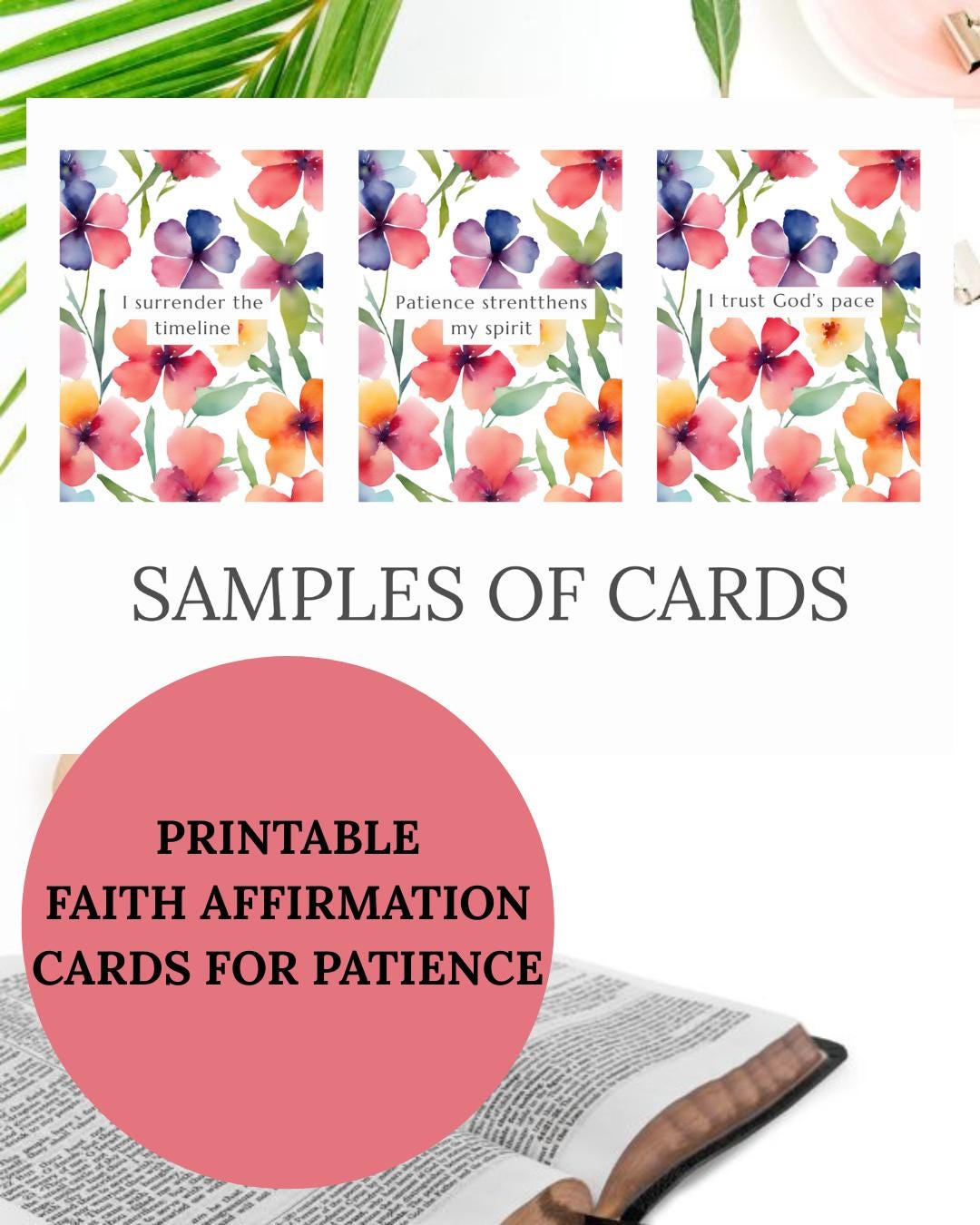 Faith Affirmation Cards for Patience | Printable Christian ...