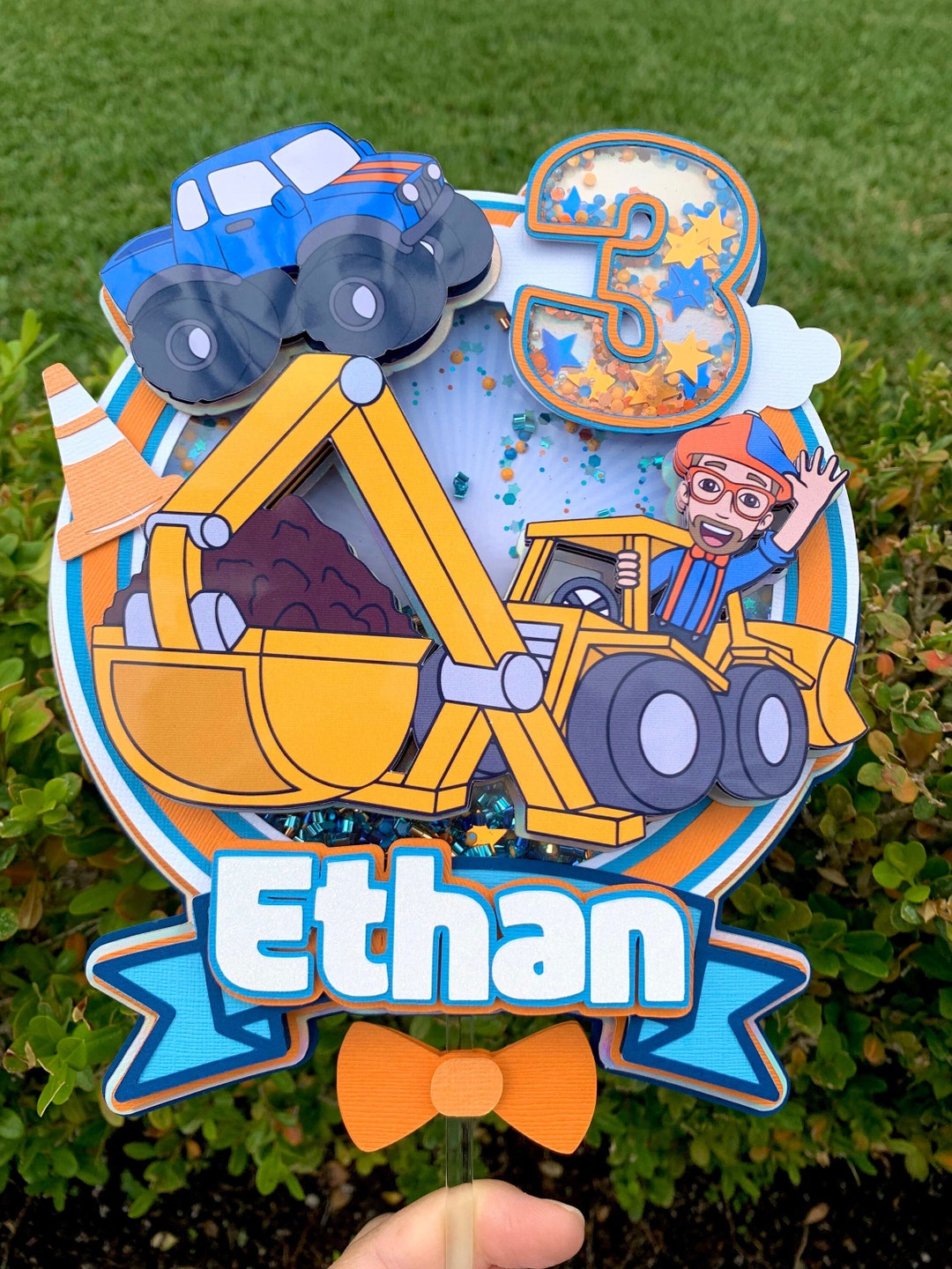 Excavator Cake Topper Shaker - Etsy